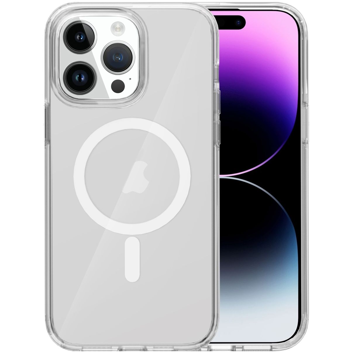 Mobigear Crystal Coque Transparente iPhone 15 Pro Max MagSafe Coque arrière Rigide - Transparent ...